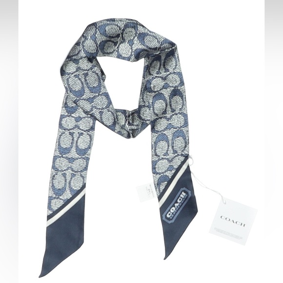 Coach | Accessories | Coach Signature Silk Skinny Scarftwilly Nwt ...